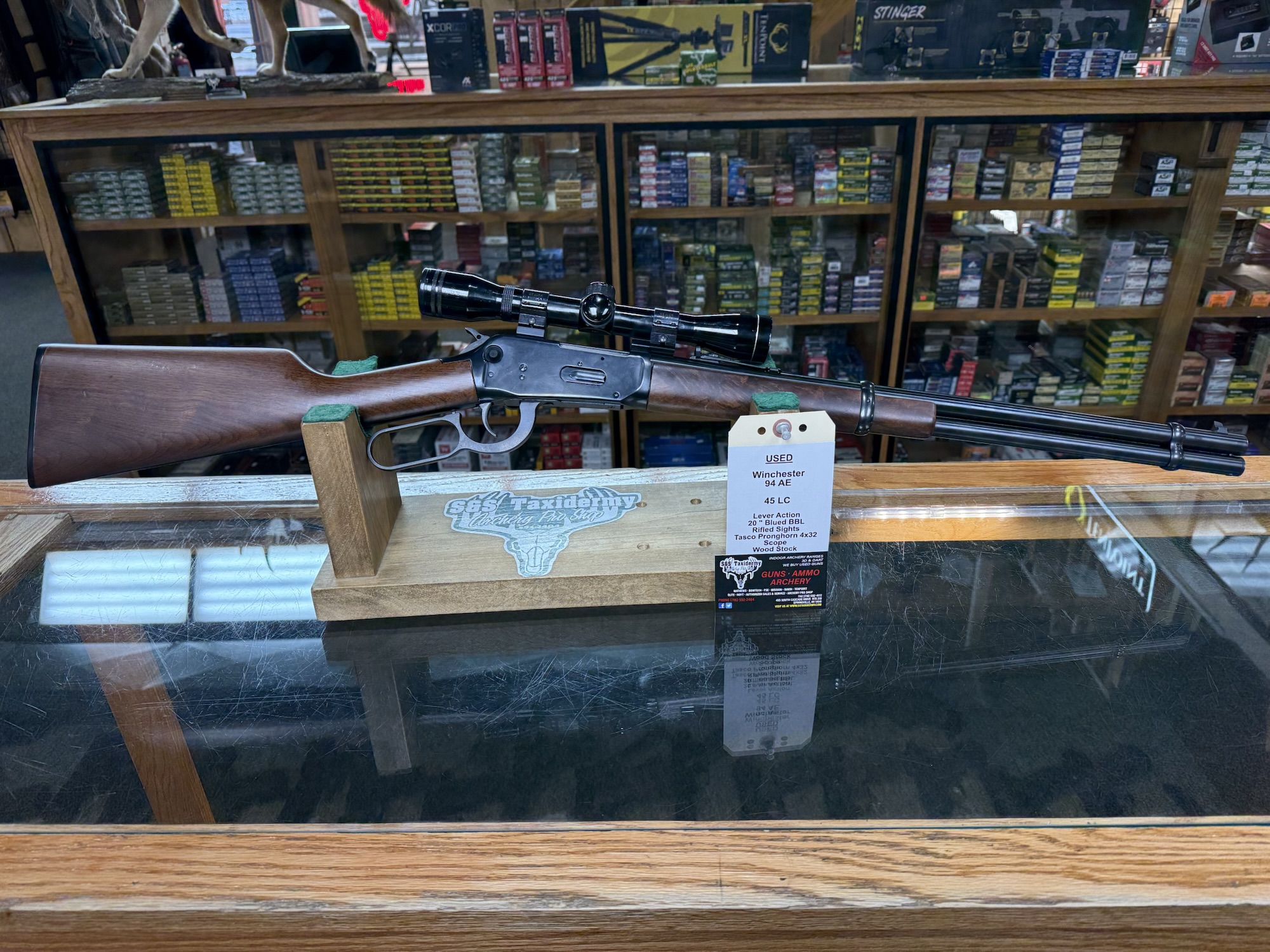 A Winchester 94, Two Old Mossberg Shotguns and Two Glock 10mm Pistols ...